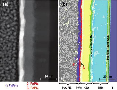 Cross Section A Haadf Stem Image And B The Corresponding Edxs Phase