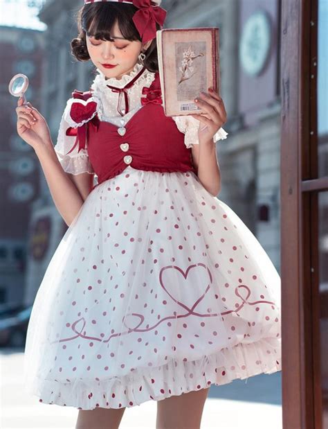 【楽天市場】新発数量限定lolita系 水玉ワンピース Jsk Op 日常 写真 舞台 変装ロリータ トップス 萌え レディース