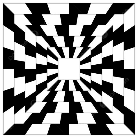 Optical Illusion Black And White Square