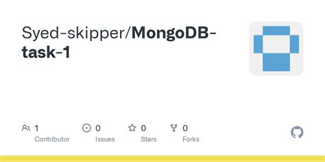 GitHub Syed Skipper MongoDB Task 1