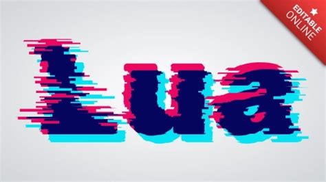 Lua Glitch Text Effect Generator