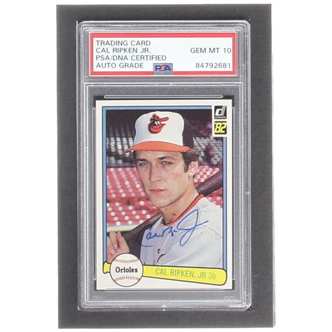 Cal Ripken Jr Signed 1982 Donruss 405 RC PSA Pristine Auction