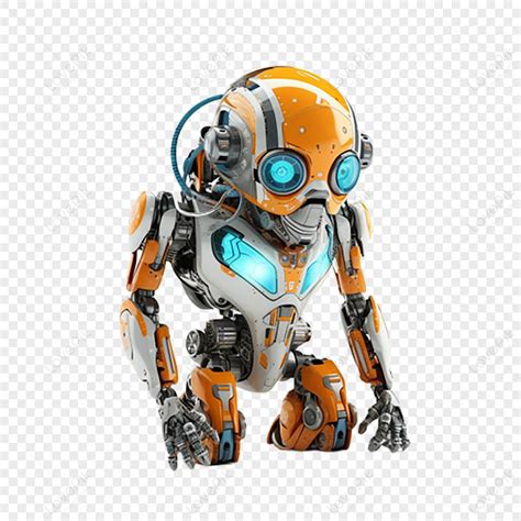 Robot Yellow Alien Cartoon Technology Square Cute Robot Cartoon