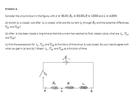 Solved Consider the circult shown in the figure with ε Chegg