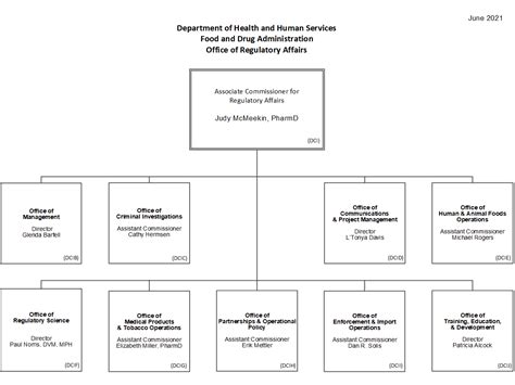 Office Of Regulatory Affairs Organization Chart Fda