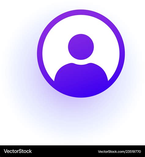Purple User Icon In The Circle A Solid Gradient Vector Image