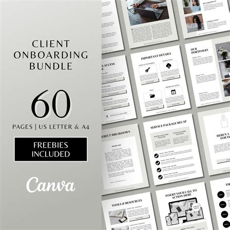 Client Onboarding Template Bundle Canva Template Client Welcome Packet Services And Pricing Guide