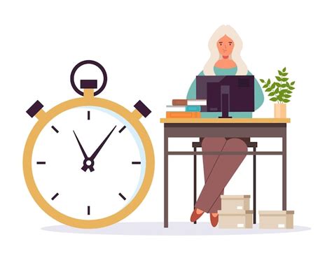 Premium Vector Deadline Clock Work Time Date Calendar Concept Graphic Design Illustration