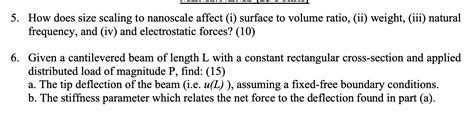 Solved How Does Size Scaling To Nanoscale Affect I Chegg