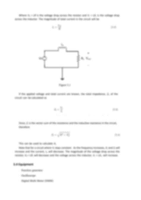 SOLUTION Measurement Of Inductive Reactance And Impedance Of An RL Circuit Explanation And