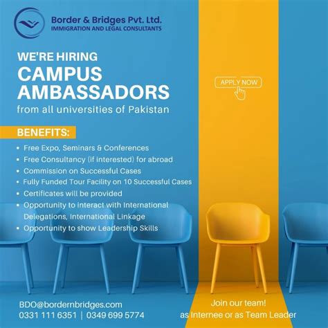 Internationallinkage Pakistan Campus Ambassadors Borderbridges