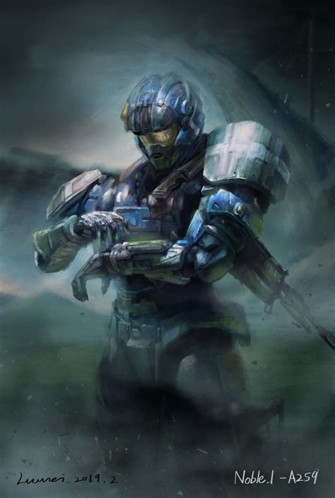 Haloreach Noble 1 A259 卡特 Lofti Wei Halo Drawings Halo Backgrounds Halo Armor