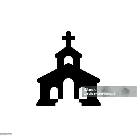 교회 벡터 아이콘입니다 고립 된 교회 플랫 이모티콘 이모티콘 기호 벡터 건물 외관에 대한 스톡 벡터 아트 및 기타 이미지 건물 외관 건설 산업 건축 Istock
