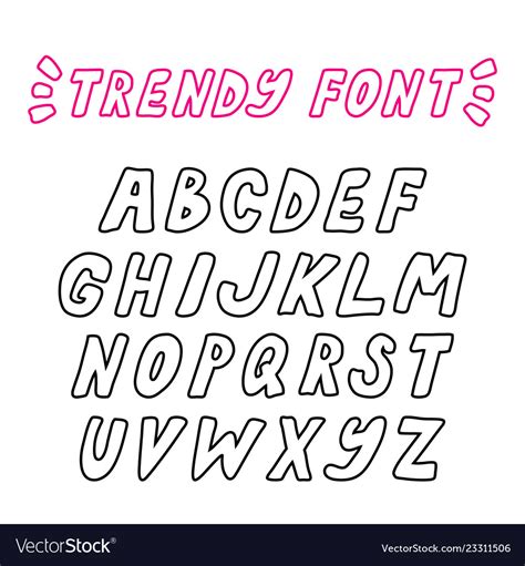 Bold Outline Font
