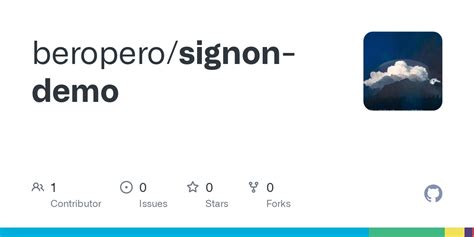 Github Beropero Signon Demo