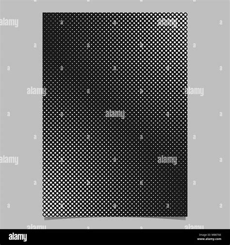 Monochrome Halftone Dot Pattern Brochure Background Vector Graphic From Circles Stock Vector
