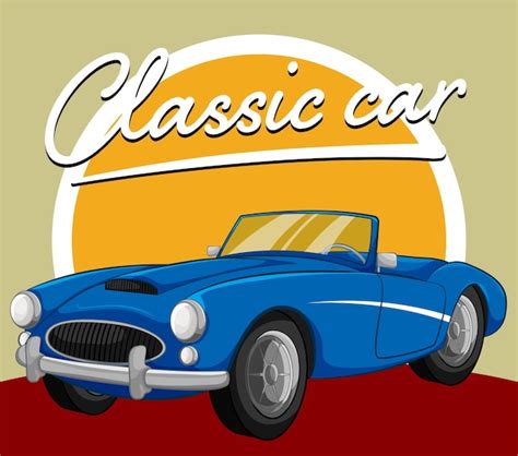 Premium Vector Classic Vintage Convertible Car