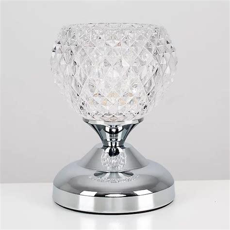 Valuelights Pair Of Modern Silver Chrome And Decorative Glass Bedside