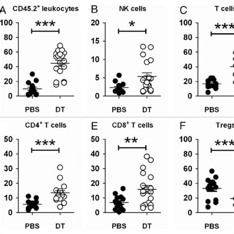 Foxp3 Treg Depletion Suppresses Tumor Growth A And B Groups Of