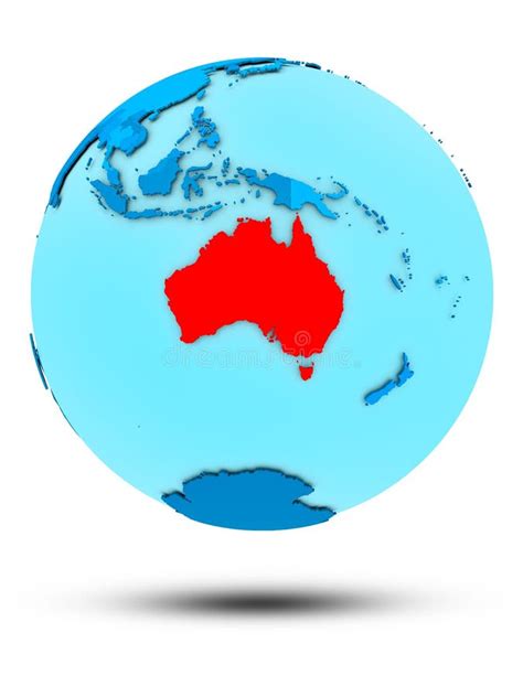 Australia On Blue Political Globe Stock Illustration Illustration Of