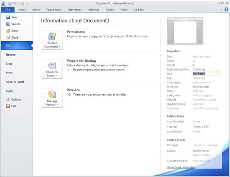 C How To Read Metadata Information From Docx Documents Stack Overflow