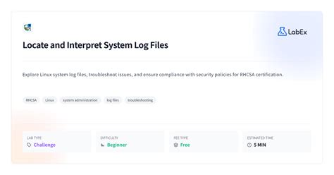 Locate And Interpret System Log Files Labex