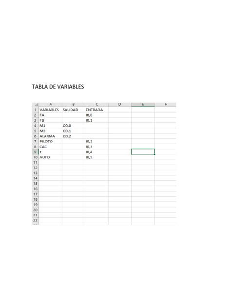 Tabla De Variables Pdf