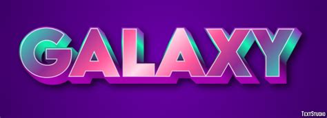 Galaxy Text Effect And Logo Design Word