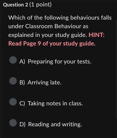 Question 2 1 Point Which Of The Following StudyX