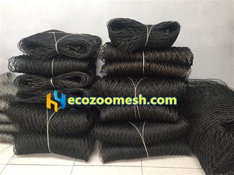 Black Wire Rope Netting Black Braid Rope Mesh Hand Woven Wire Cable Net