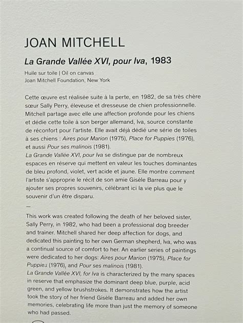 Escapadart à La Rétrospective Joan Mitchell