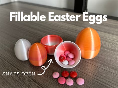 Fillable Easter Eggs Large And Small Size By Alstonr96 Makerworld