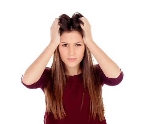 Premium Photo Attractive Young Girl Expressing Negativity