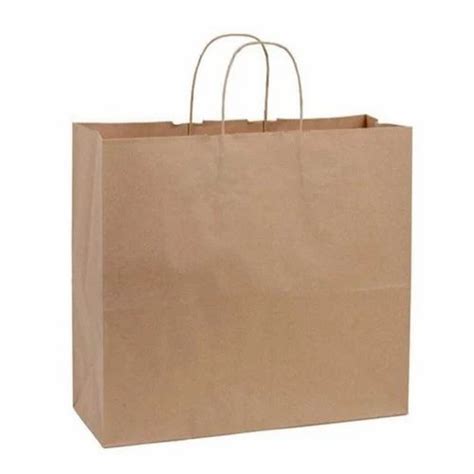 Brown Loop Handle Paper Carry Bag For Shopping Capacity 5kg At ₹ 12