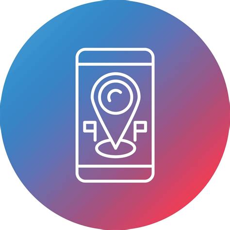 Gps Line Gradient Circle Background Icon 16827570 Vector Art At Vecteezy