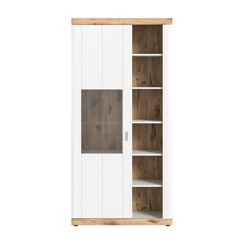 Newroom Vitrine Lodera Vitrine Weiß Melamin Weiß Matt Mdf Tz Modern