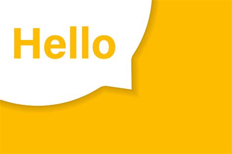 비즈니스 마케팅 전단지 배너 프리젠 테이션 및 포스터를위한 복사 공간이있는 Hello 음성 버블 배너 벡터 그림 구름에 대한
