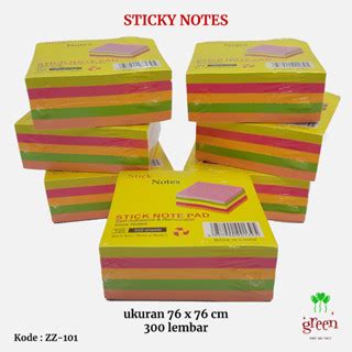 Jual Sticky Notes Sticky Notes 300 Lembar Memo Stick Memo Kertas Memo Kertas Index Shopee