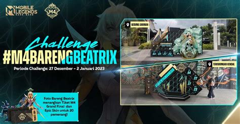 Foto Bareng Instalasi Beatrix Prime Skin Dapatkan Skin Epic Dari Mlbb