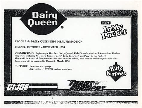Dairy Queen Promotion Ad Flyer 1994 3djoes