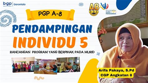 PENDAMPINGAN INDIVIDU 5 ARIFA PAKAYA S Pd YouTube