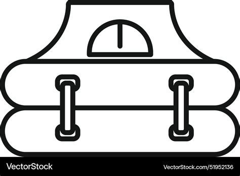 Catamaran Boat With Canopy Top Icon Outline Style Vector Image