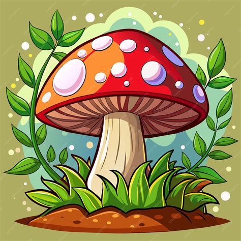 Premium Vector Mushroom Cartoon Vector Illustration Flat Style