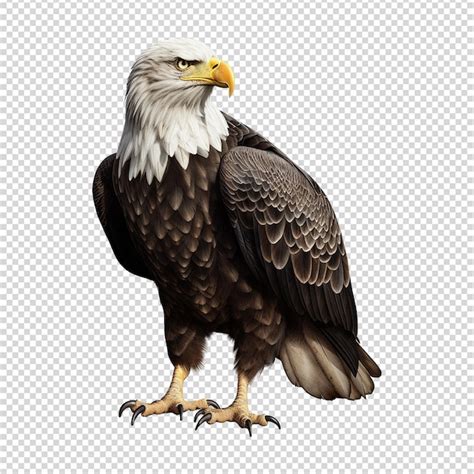 투명 배경 Png에 고립 된 독수리 프리미엄 Psd 파일