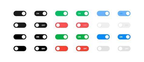 Premium Vector On Off Toggle Switch Icons Set Active And Inactive