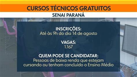 Senai Abre Inscrições Para Cursos Técnicos Gratuitos Com Mais De 1 Mil