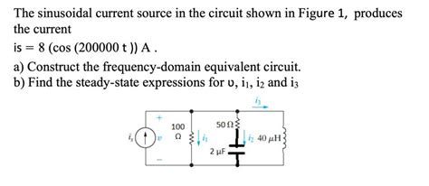 Solved The Sinusoidal Current Source In The Circuit Shown In Chegg Com