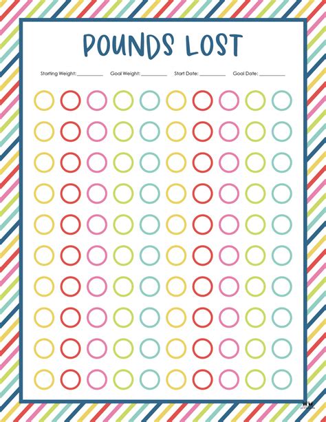 Weight Loss Tracker Printable Pdf Printable Free Templates