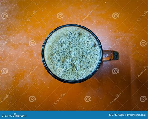 Top View Hot Teh Tarik On The Table Stock Image Image Of Breakfast Foam 271070385