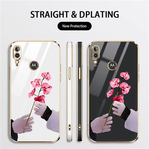 Caixa De Telefone Com Padrão De Phalaenopsis Romântica Para Motorola
